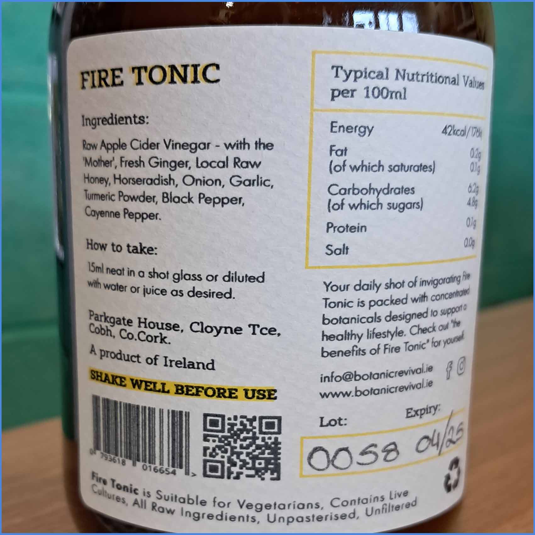 Fire Tonic 300ml - Healthy Habits